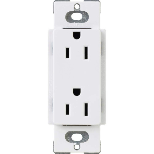 CAR-15-WH Lutron Claro Duplex Receptacle 15 Amp, White