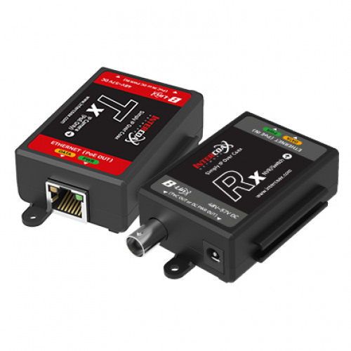 ECP01T-01R Intercoax Ethernet IP + POE over Coax Transceiver Set ...