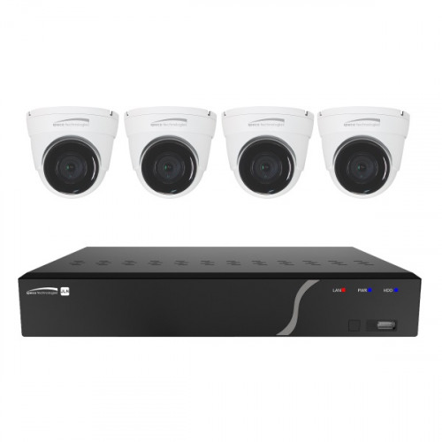 SPE-ZIPK4N1 Speco IP Kit 4Ch H.265 NVR with 4 Outdoor IR 5MP IP Cameras ...