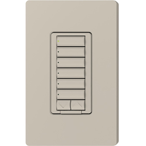 Lutron RadioRA2 Hybrid Keypad 6 Button Raise Lower, Taupe